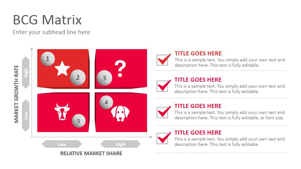 BCG Matrix Diagrams Google Slides Template - SlideSalad