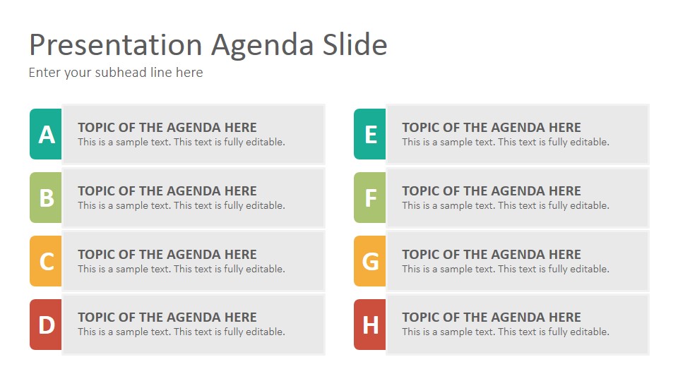 Agenda Diagrams Google Slides Presentation Template - SlideSalad