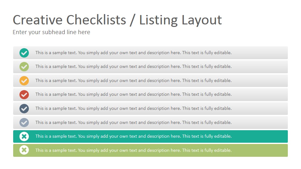 Checklists Diagrams PowerPoint Presentation Template - SlideSalad