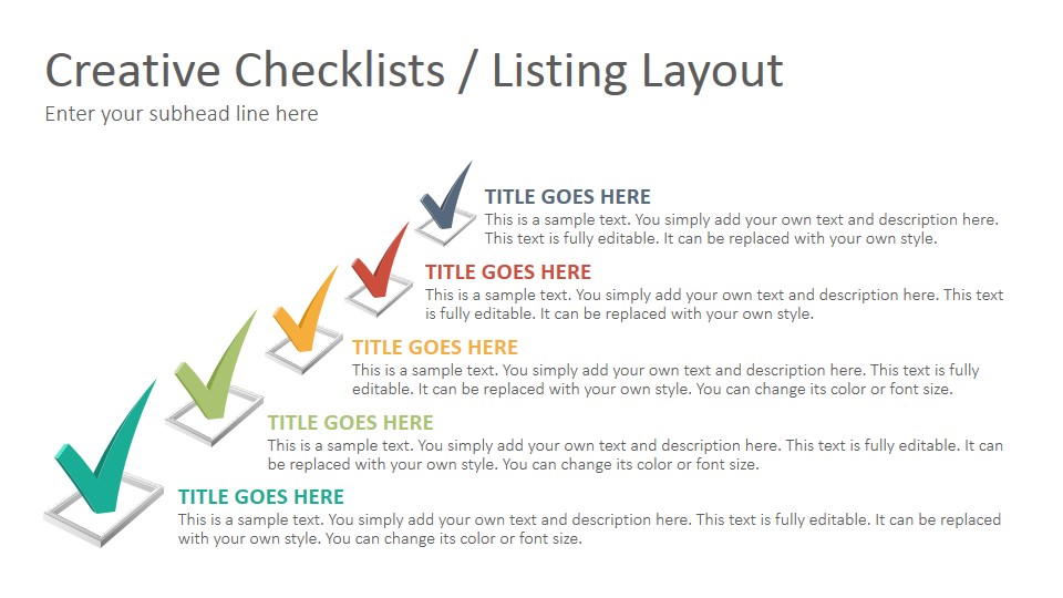 Checklists Diagrams PowerPoint Presentation Template - SlideSalad