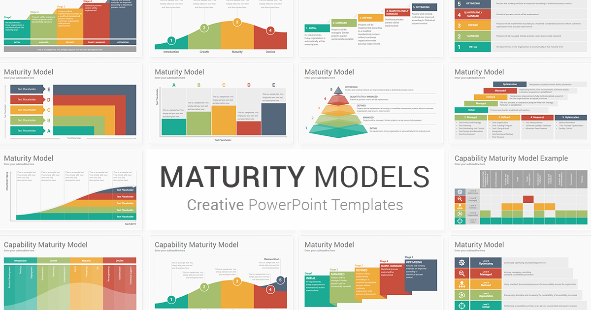 Business Maturity Model Diagrams PowerPoint Template Designs