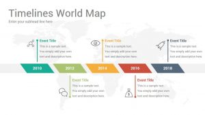 Timelines World Map Diagrams Google Slides Template - SlideSalad
