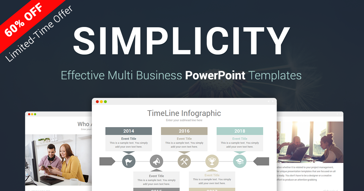 Simplicity Professional Business PowerPoint Templates - SlideSalad