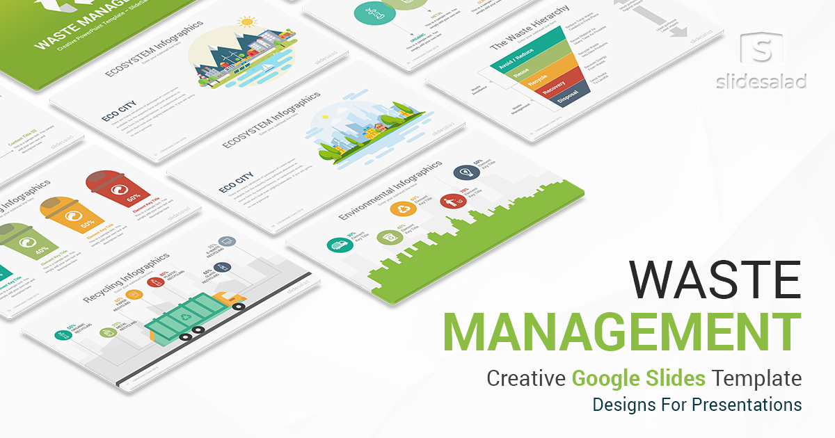 Waste Management Google Slides Template Infographics - SlideSalad
