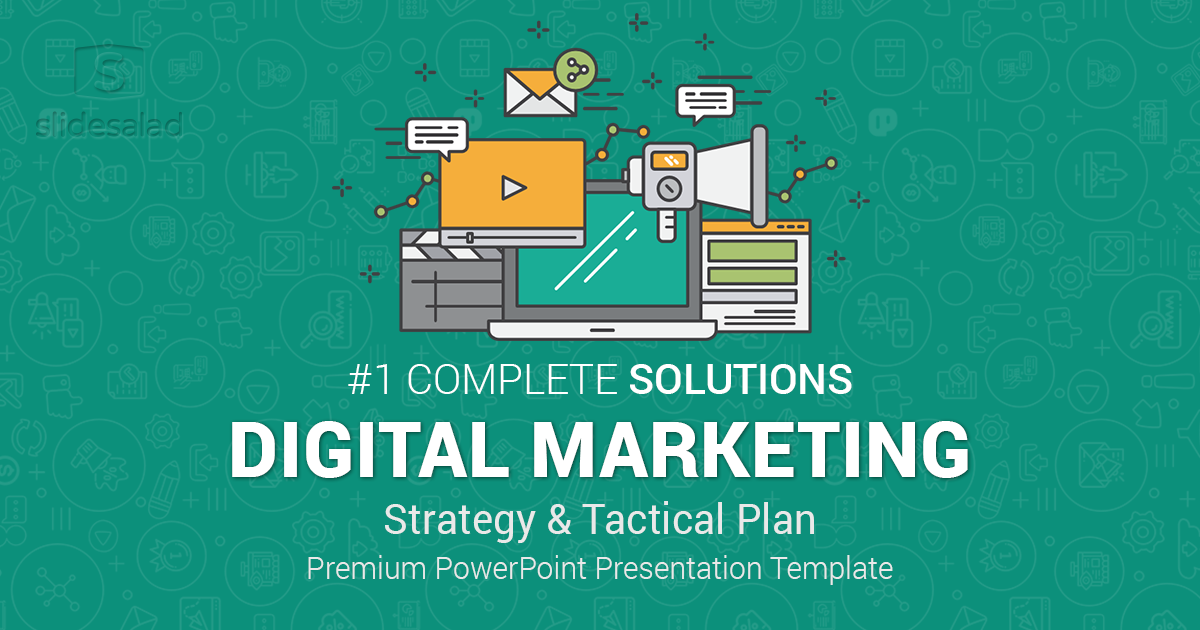 Best Digital Marketing PowerPoint (PPT) Template - SlideSalad