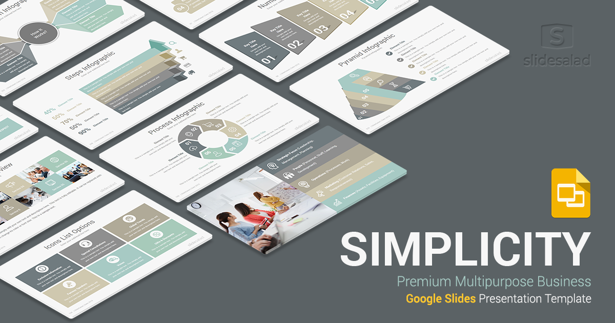 Simplicity Professional Business Google Slides Templates - SlideSalad