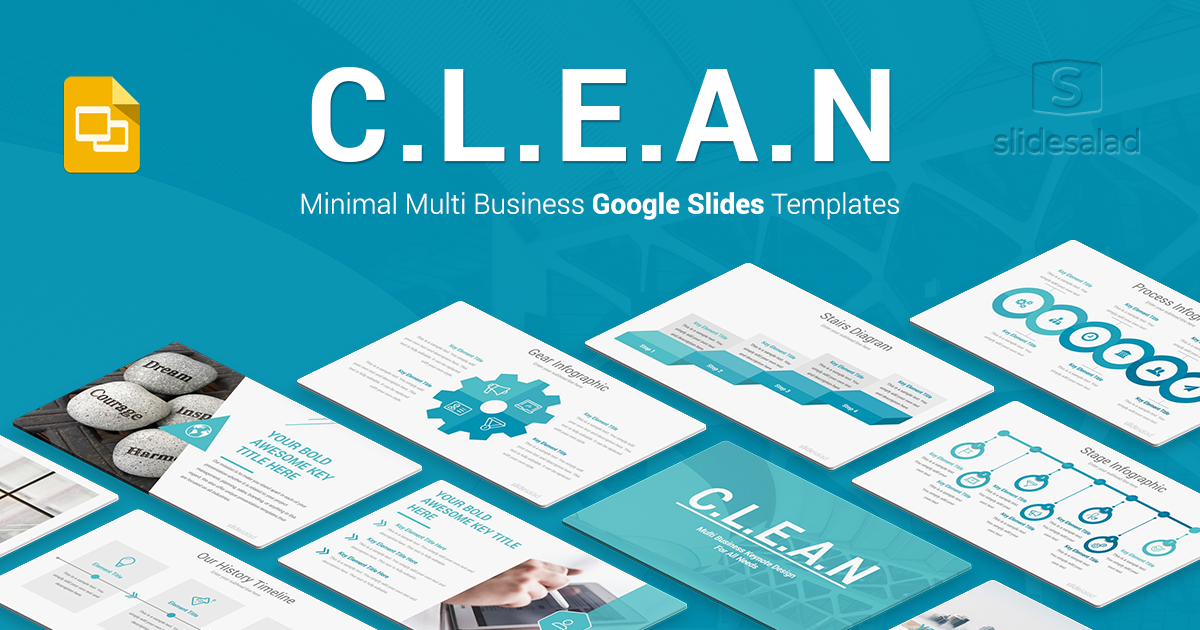 Clean Minimal Business Google Slides Template - SlideSalad