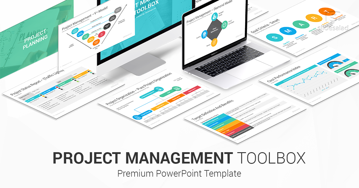 Project Management Toolbox PowerPoint Template - SlideSalad