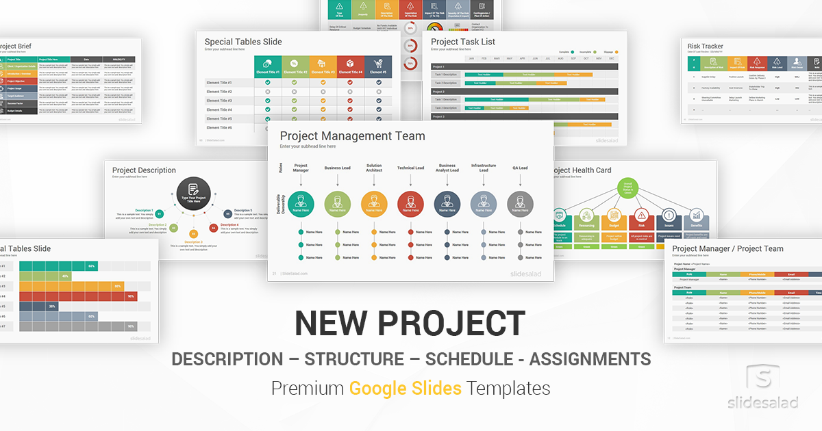 New Project Description And Report Google Slides Template - SlideSalad