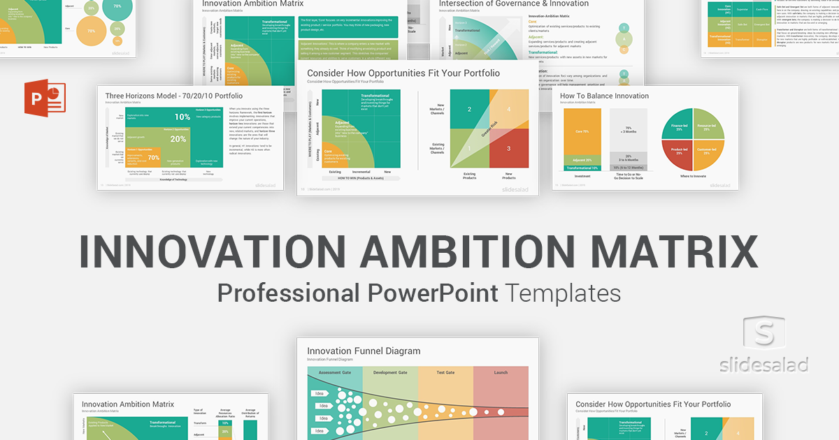 Innovation Ambition Matrix PowerPoint Template Diagrams - SlideSalad Innovation Ambition Matrix PowerPoint Template Diagrams - SlideSalad