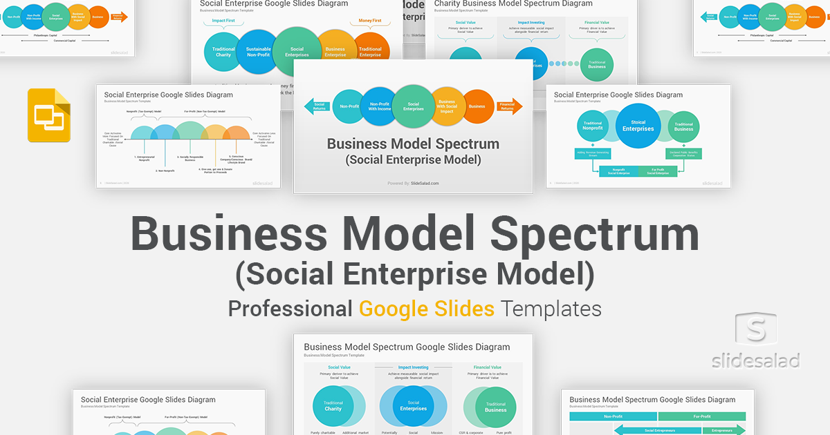 Business Model Spectrum Google Slides Template Diagrams - SlideSalad