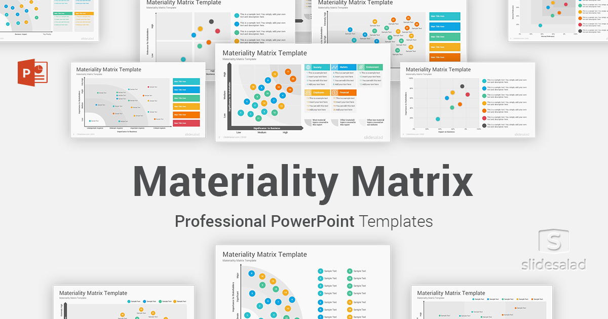 Materiality Matrix PowerPoint Template - SlideSalad