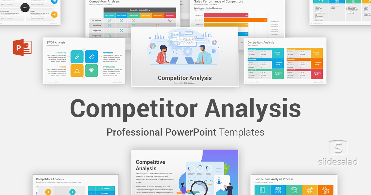 Competitor Analysis PowerPoint Template - SlideSalad