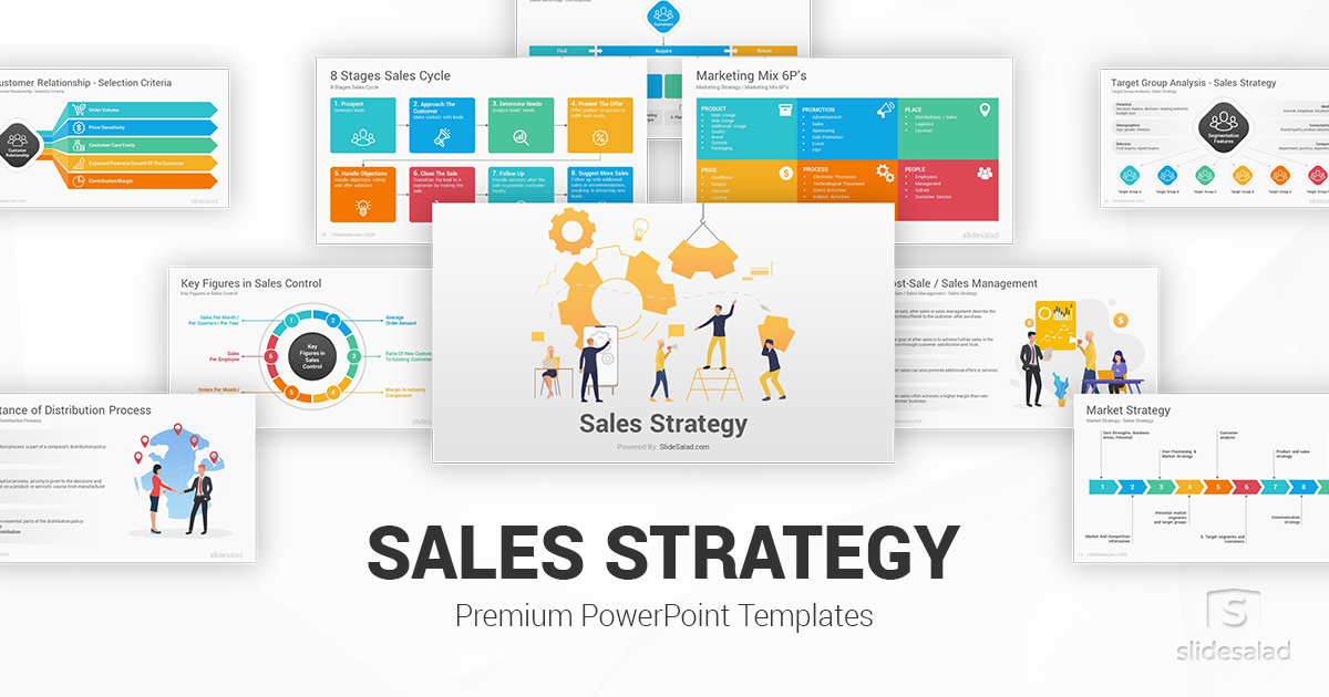Sales Strategy PowerPoint Template - SlideSalad