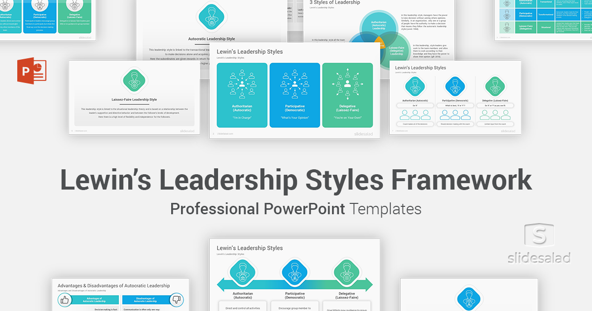 Lewin’s Leadership Styles Frameworks PowerPoint Template - SlideSalad Lewin’s Leadership Styles Frameworks PowerPoint Template - SlideSalad