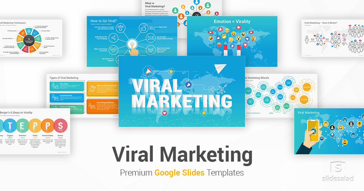 Viral Marketing Google Slides Template Designs - SlideSalad