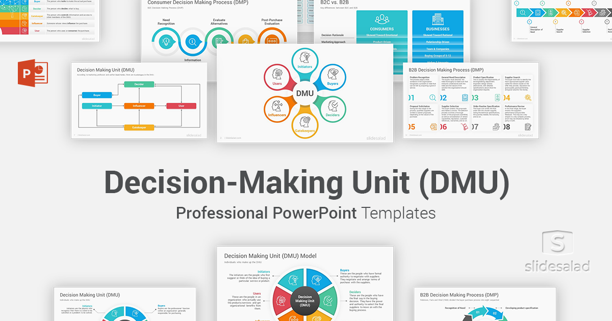 Decision Making Unit PowerPoint Template Diagrams - SlideSalad