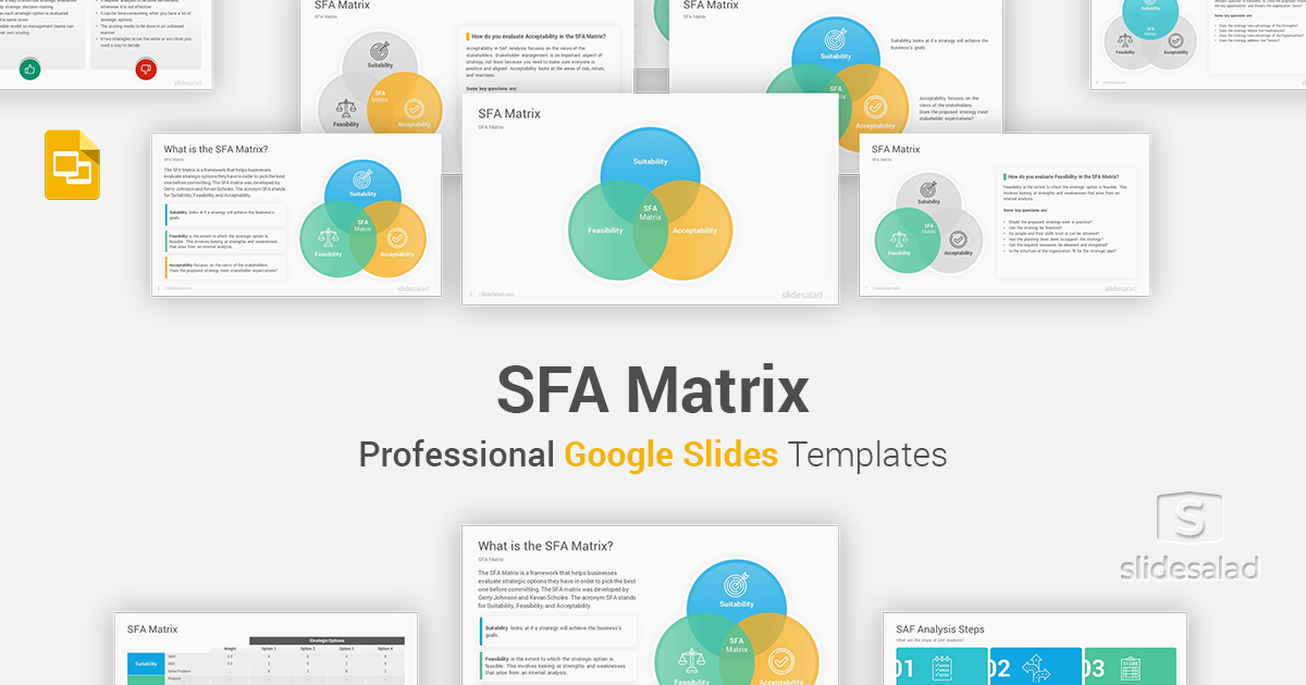 SFA Matrix Google Slides Template Diagrams - SlideSalad