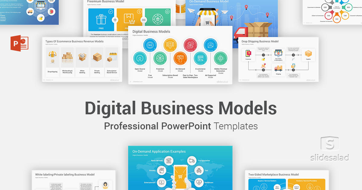 Digital Business Models PowerPoint Template Designs - SlideSalad