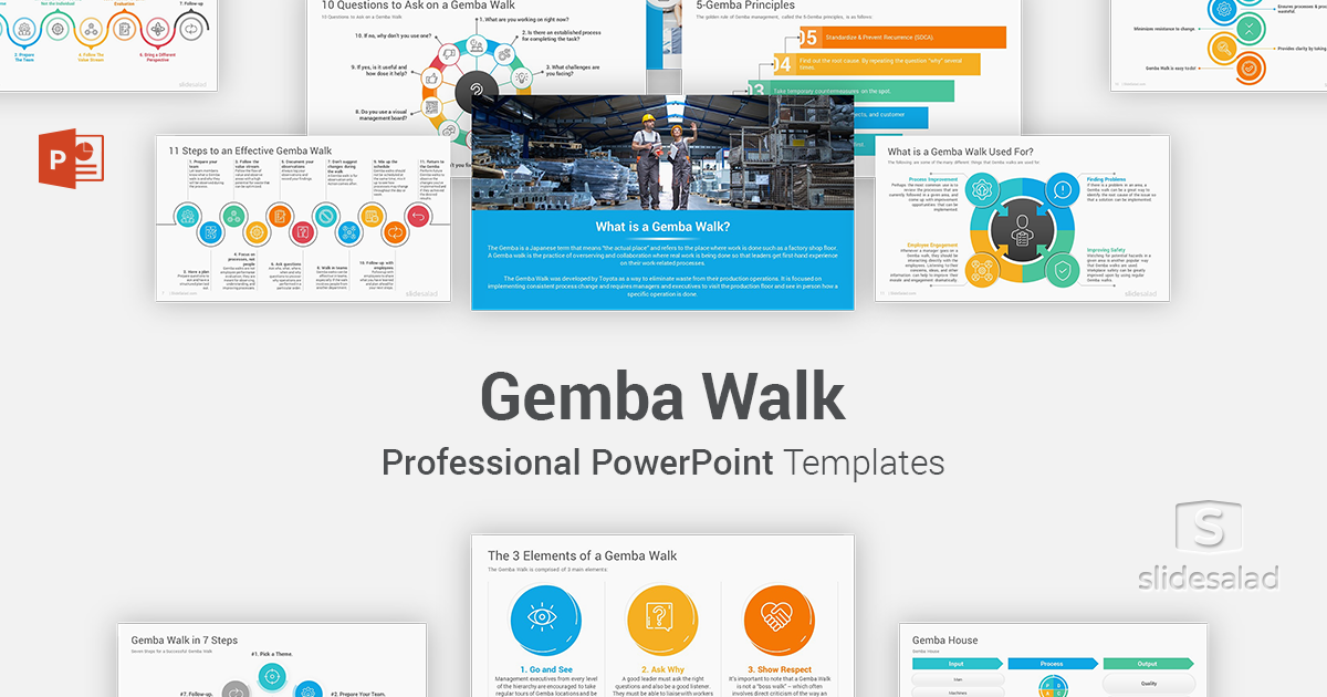 Gemba Walk PowerPoint Template Diagrams - SlideSalad Gemba Walk PowerPoint Template Diagrams - SlideSalad