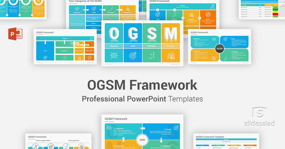 OGSM Framework PowerPoint Template Diagrams - SlideSalad