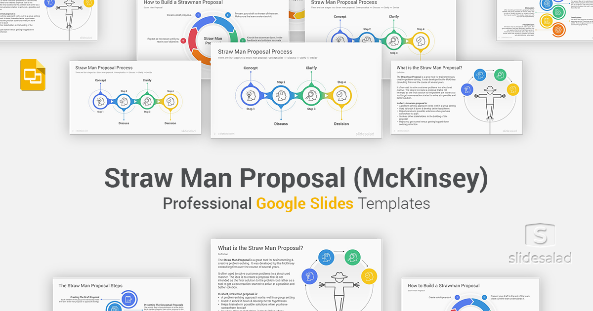 Straw Man Proposal Google Slides Template Diagrams SlideSalad