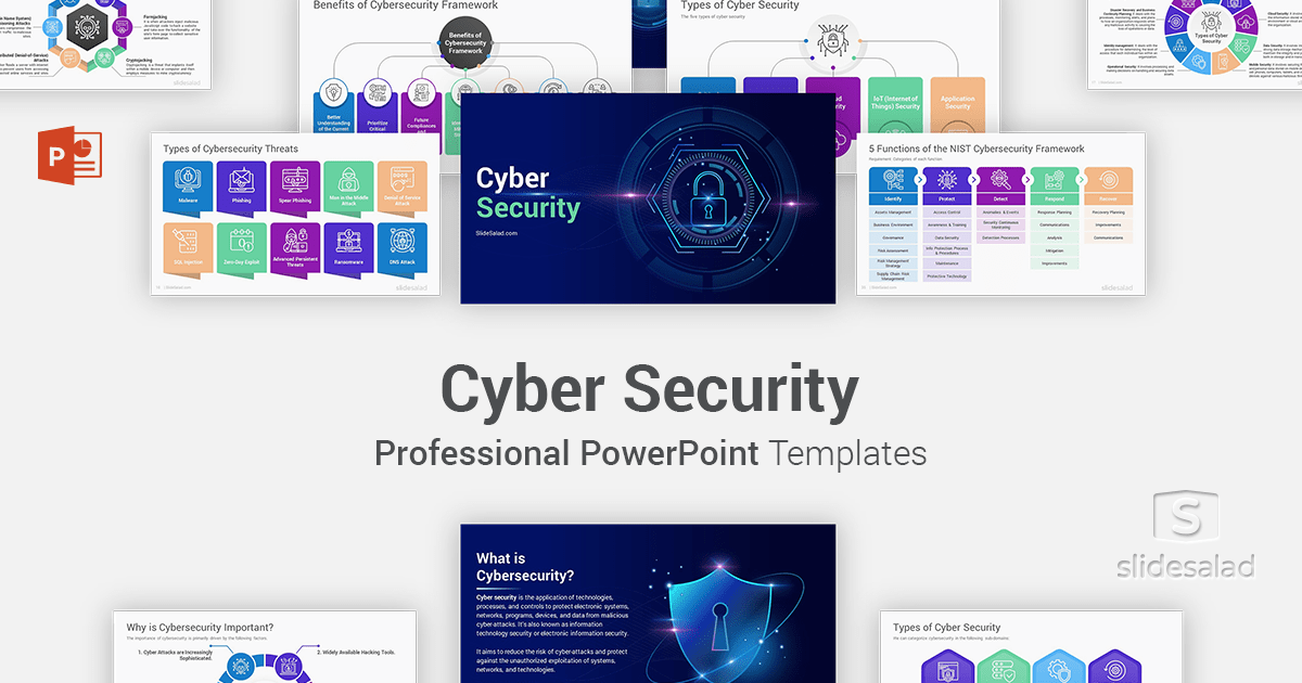 Cyber Security PowerPoint Template Designs - SlideSalad
