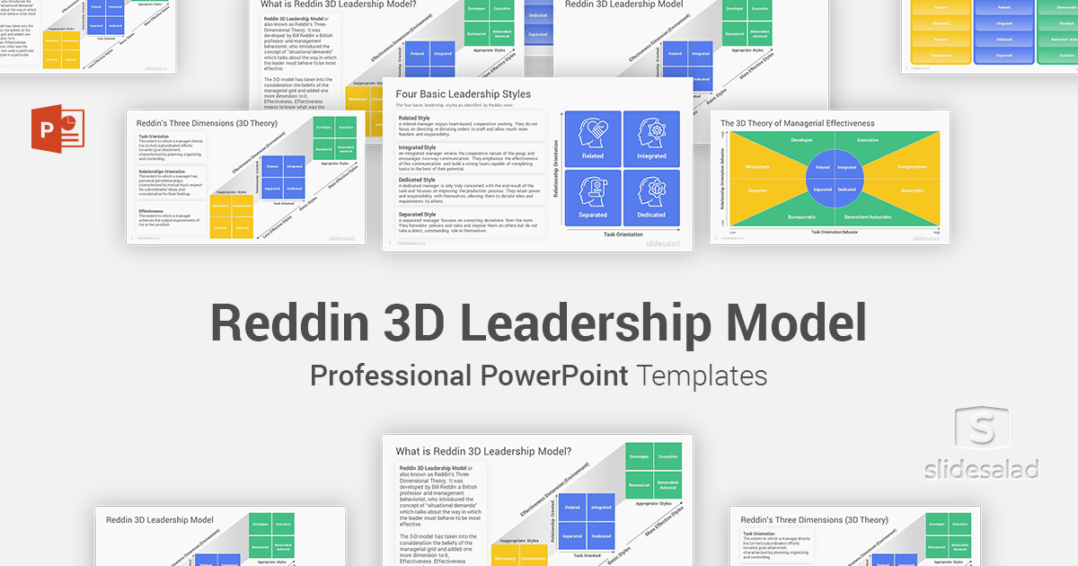 Reddin 3D Leadership Model PowerPoint Template - SlideSalad