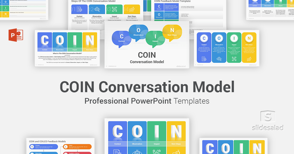 COIN Conversation Model PowerPoint Template Designs - SlideSalad