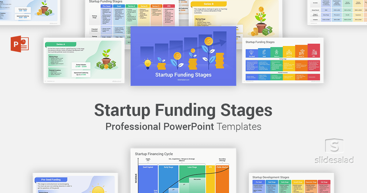 Startup Funding Stages PowerPoint Template Designs - SlideSalad
