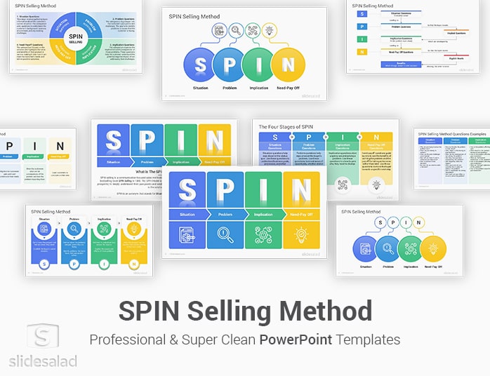 SPIN Selling Model PowerPoint Template Designs - SlideSalad SPIN Selling Model PowerPoint Template Designs - SlideSalad