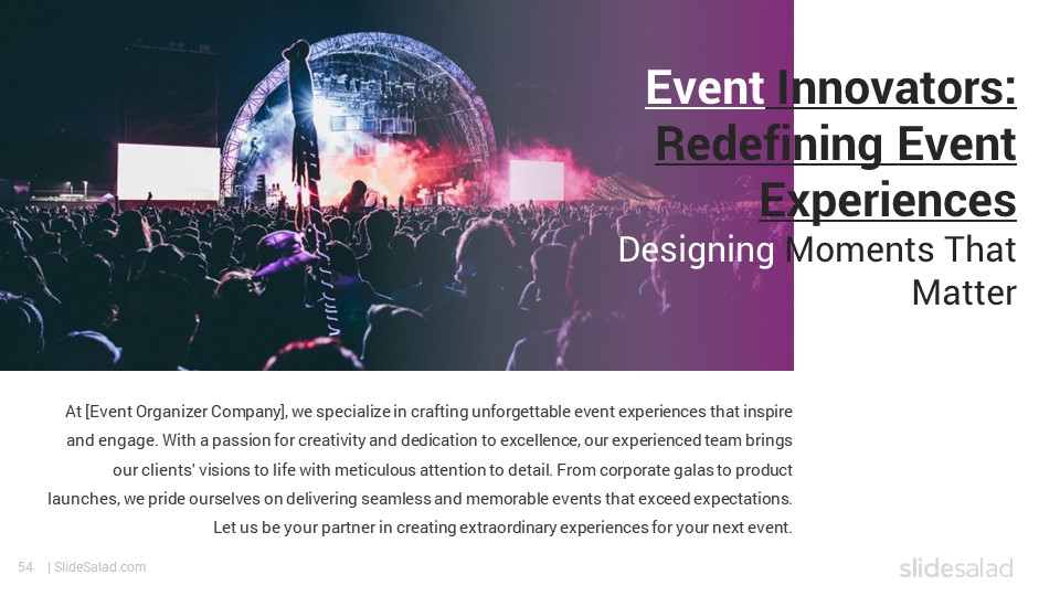 Event Planning Proposal PowerPoint Template Designs - SlideSalad