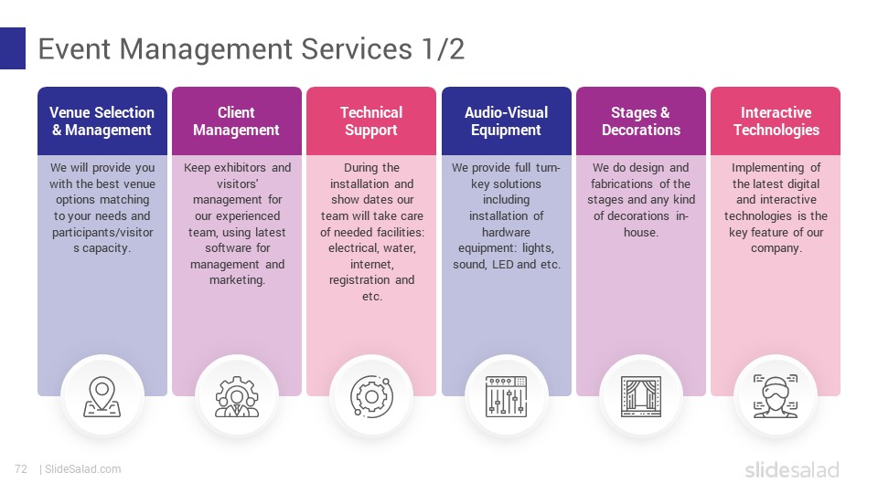 Event Planning Proposal PowerPoint Template Designs - SlideSalad