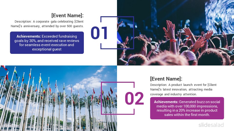 Event Planning Proposal PowerPoint Template Designs - SlideSalad