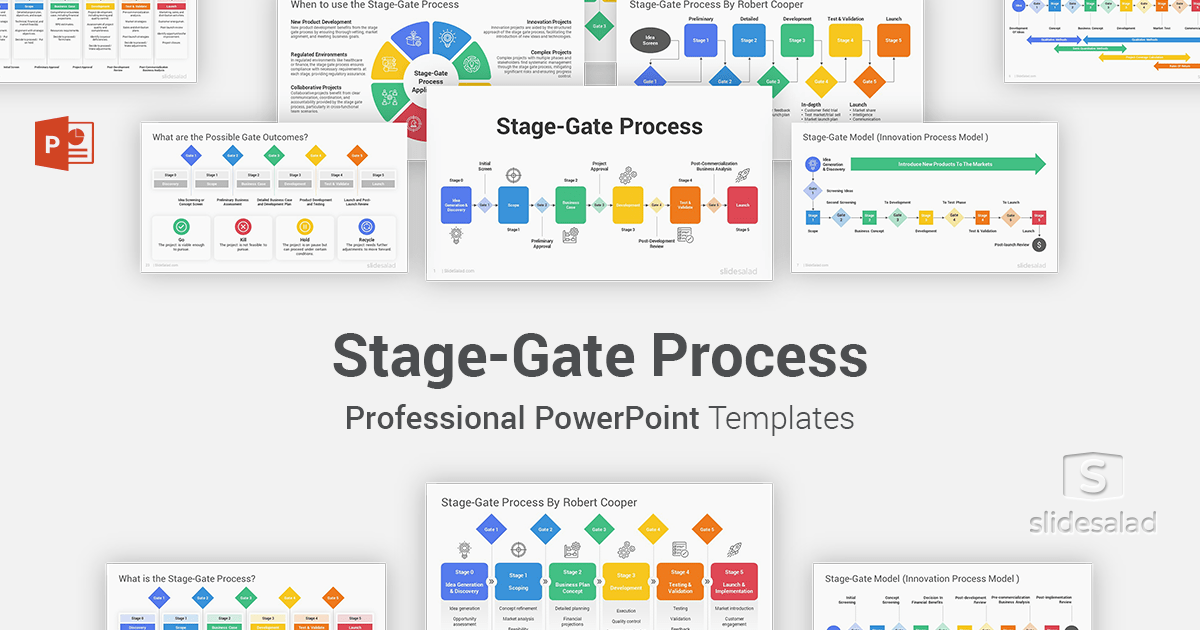 Stage Gate Process PowerPoint Template Designs - SlideSalad