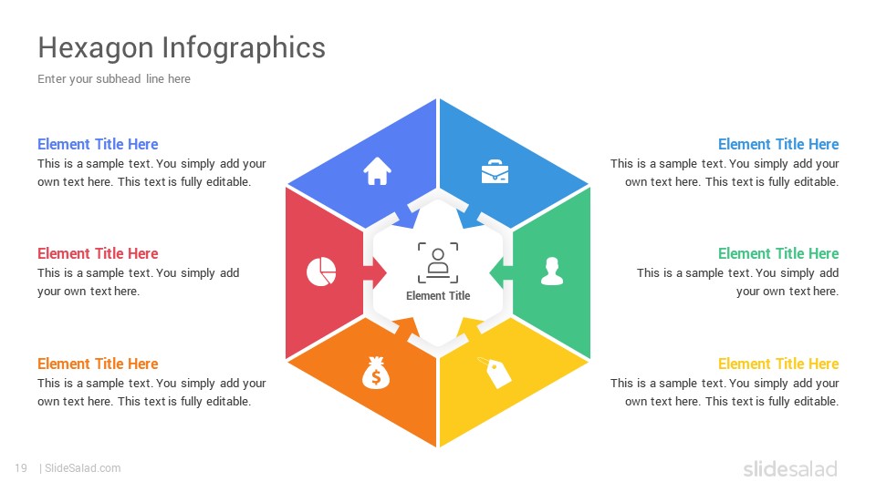Hexagon Infographics PowerPoint Template Designs - SlideSalad
