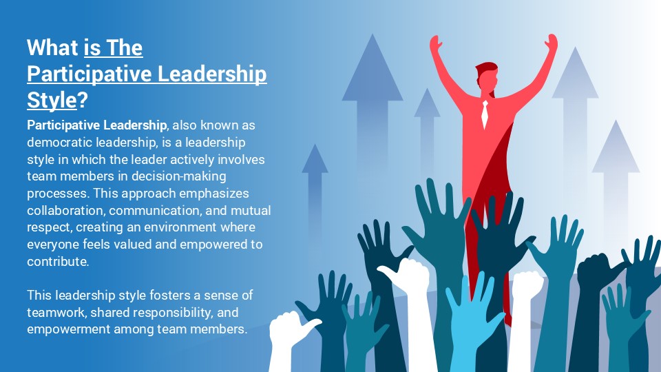 Participative Leadership Style PowerPoint Template - SlideSalad