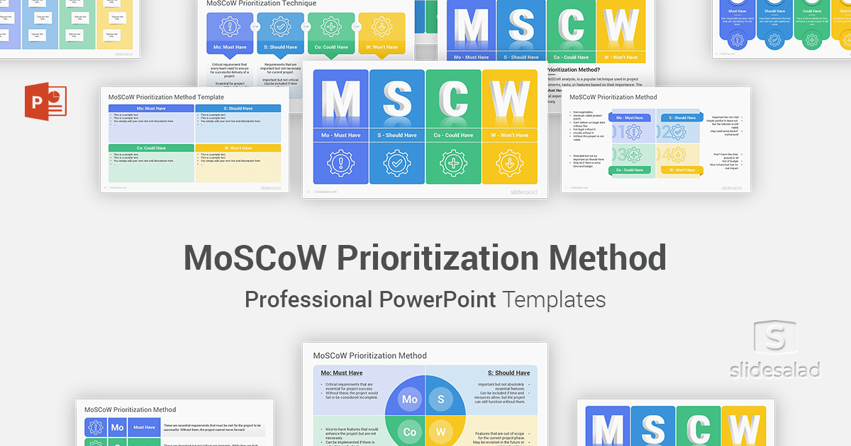 MoSCoW Prioritization Method PowerPoint Template - SlideSalad