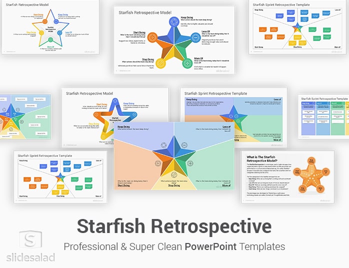 Starfish Retrospective PowerPoint Template Designs - SlideSalad