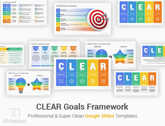 CLEAR Goals Google Slides Template Designs - SlideSalad