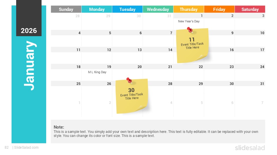 2026 Calendar PowerPoint Template Designs - Updated - SlideSalad